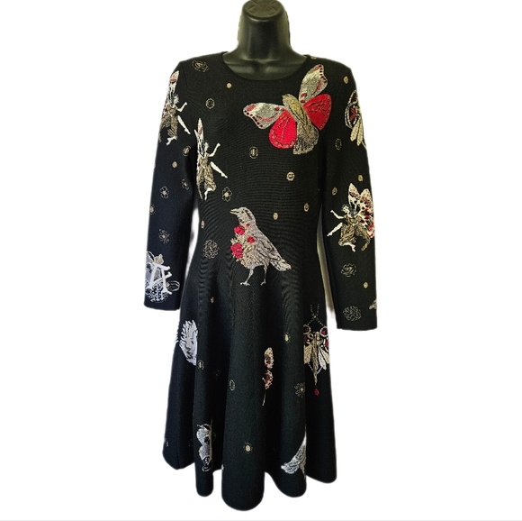 Alexander McQueen | Dresses | Alexander Mcqueen Fit And Flare Intarsia ...